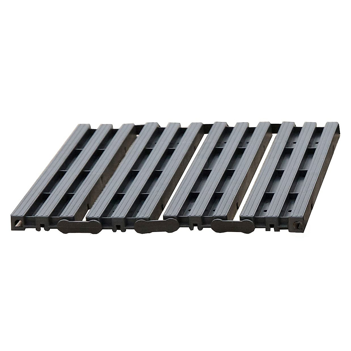 Gardenised QI004106 Black Garden Pathway Track Outdoor Waterproof Tile Anti-Slip Pavers Floor Mat, 14" Long