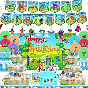 Number Blocks Cupcake Stand, Number Theme Birthday Party Decorations, 3-Tier Dessert Stand Birthday Party Supplies Numberblocks Cupcake Decor for Baby Shower Kids Birthday