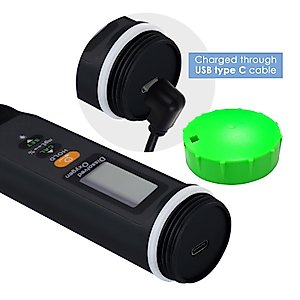 Dissolved Oxygen Meter with DO Probe, Pen Type Digital DO Meter with Self-Floating Probe Electrode Water Quality Tester with ATC for Fish Tanks, Hydroponic, Freshwater Aquarium Test Kit