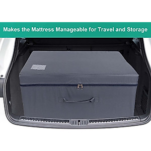 Carry Case for Tri-Fold Mattress 4-6 inch Twin, Foldable Memory Foam Mattress Case, Sturdy Carrying Bag for 4-6 inch Twin Trifold Matress, Portable Twin Mattress Storage Bag with 3 Handles