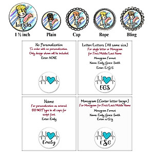 Super Hero Nurse or Doctor Stethoscope Tag (5 Color Design Choices) - Adjustable Tube Steth Id Personalized with Name, Monogram, Occupation Title - Woman Gift