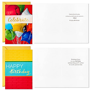 Hallmark Birthday Cards Assortment, 16 Cards with Envelopes (Classic Celebrate)