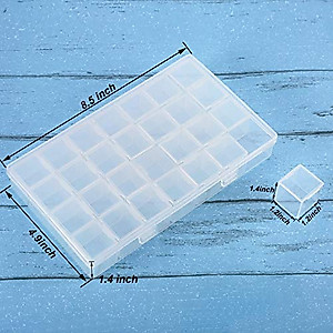 Large Separate 28 Grids Diamond Embroidery Box Plastic Diamond Painting Accessories Diamond Painting Kit Jewelry Organize Box Beads Organizer Storage Craft Box (4)