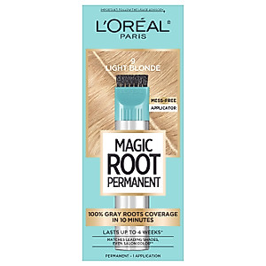 L'Oreal Paris Magic Root Rescue 10 Minute Root Hair Coloring Kit, Permanent Hair Color with Quick Precision Applicator, 100 percent Gray Coverage, 9 Light Blonde, 1 kit (Packaging May Vary)