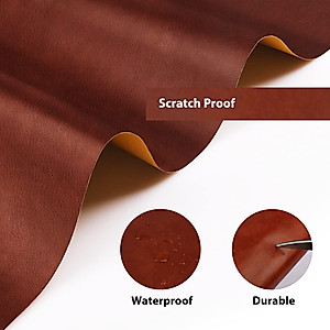 Omont Leather Repair Patch，3.3 X 57 Inch Anti Scratch Self-Adhesive Leather Repair Tape for Couch, Car Seats, Sofas, Handbags（Dark Brown）