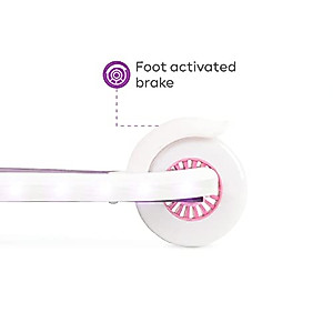 Dimensions Unicorn Kick Scooter for Kids, Self-Balancing 3 Wheeled Light Up Scooter with Extra Wide Anti-Slip Deck, Rear Brake, Lean to Steer, Lightweight Design, for Kids 3 and up, 75 LB Limit