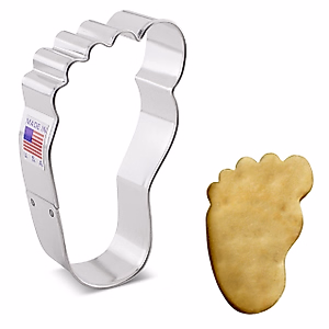 Foot/Footprint Cookie Cutter, 3.75" Made in USA by Ann Clark