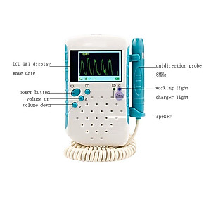 Handheld Blood Flow Rate Detector Blood Flow Velocity Waveform Doppler Vascular Color LCD Display Blood Flow Strength