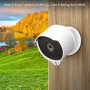 Anti-Theft Mount for Google Nest Cam(Battery), Anti-Drop Waterproof Camera Protective Cover with Security Chain Cable,Lock Accessories for Google Nest Cam Outdoor/Indoor, Battery (Camera Not Included)