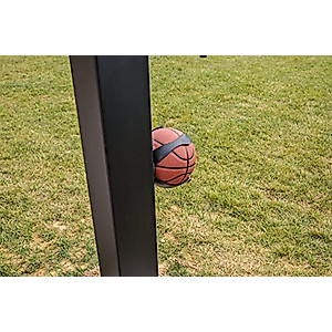 Silverback Basketball Holder Compatible with Men's, Women's, Youth Basketballs, Soccer Balls, Volleyballs, and Kickballs,Black