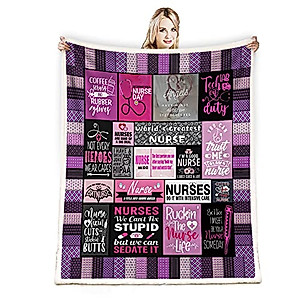 Juirnost Nurse Gifts for Women,Nurse Gifts Throw Blanket,Nurse Gifts,Gifts for Nurses,Nurses Day Gifts,Nurse Blanket,Nurse Retirement Gifts for Women,Retirement Gifts for Nurses for Bed Sofa 50X60inch