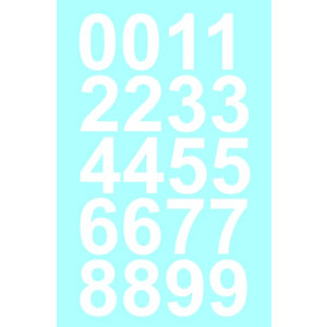 1.5" Inch Premium Reflective Mailbox Number Vinyl Decal Sticker Sheet (White) | Waterproof and Fade-Resistant | Easy to Install Adhesive Vinyl | Home, Apartment, Condo or Business by CustomDecal US