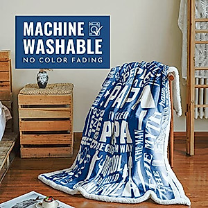 InnoBeta Gifts for Grandpa, Papa, Throw Fleece Blanket for Grandfather, Presents from Granddaughters Grandsons for Christmas, Birthday, Father's Day - 50" x 65" Best Papa Ever