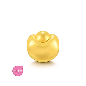 CHOW SANG SANG 999 24K Solid Gold Cultural Yuanbao Mini Charm Bracelet for Women 92669C (Gold, 17 CM)