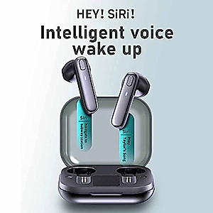 Earphone Bluetooth Wireless Headset Waterproof Deep Bass Earbuds True Wireless Stereo Headphone with Mic Sport Earphone (Color : A)