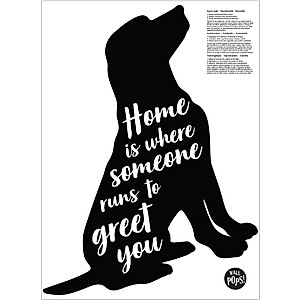 WallPops DWPK2904 Home is Where Someone Art Kit Wall Decal, Black