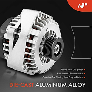 A-Premium Alternator Compatible with Dodge Grand Caravan & Chrysler Town & Country 2001-2007, Voyager 2001-2003, 3.3L 3.8L, 140Amp 12V CW 6-Groove Clutch Pulley, Replace# AND0293, VND0293