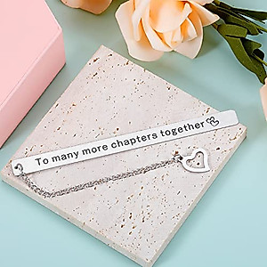 Valentines Gifts for Women Men Anniversary Birthday Bookmark Gifts for Boyfriend Girlfriend Husband Wife Sweetest Day Wedding Engagement Gift for Groom Bride Fiance Fiancee Him Her Christmas Gift