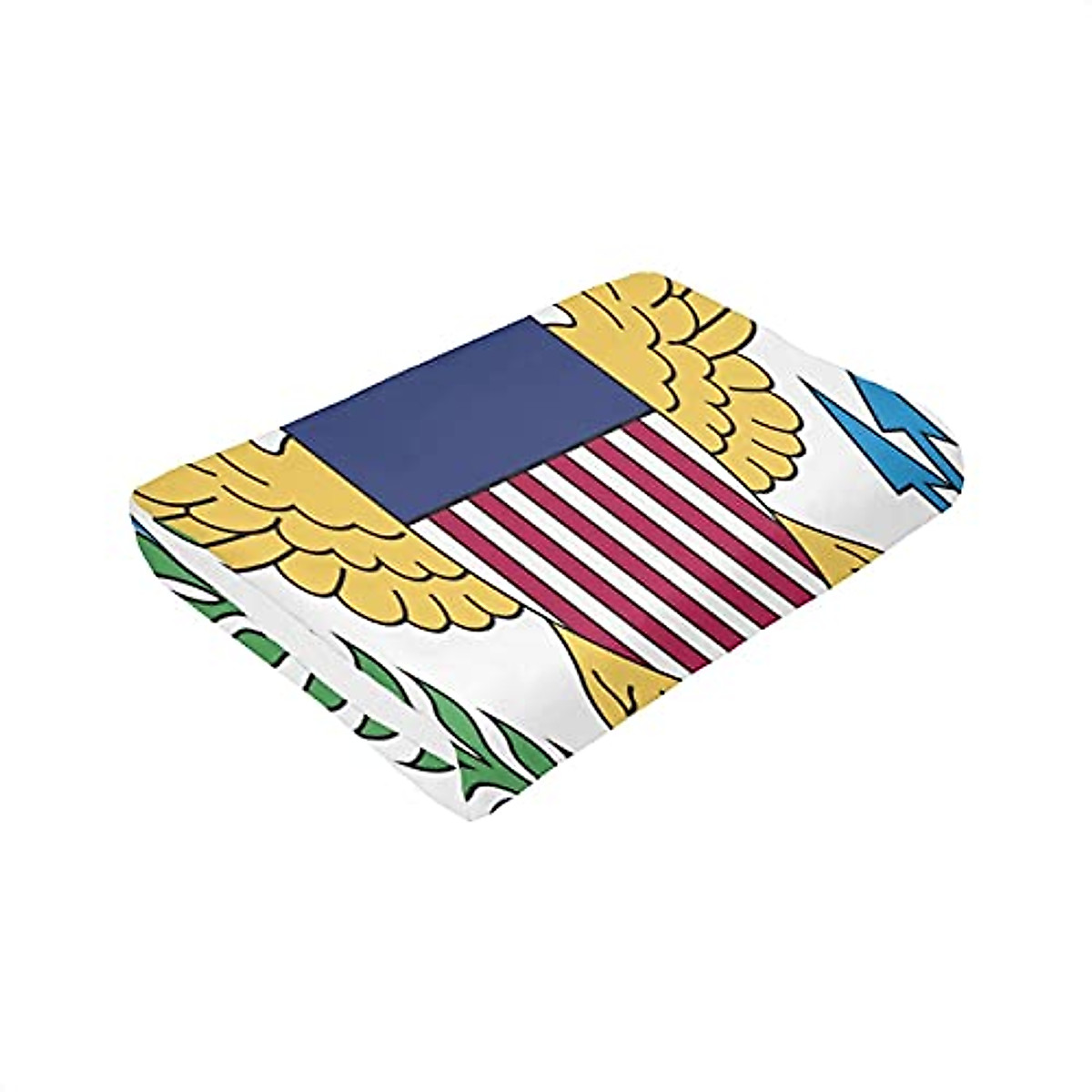 Flag of United States Virgin Islands Flannel Fleece Throw Blankets for Bed Sofa Living Room Soft Blanket Warm Cozy Fluffy Throw Plush Blanket