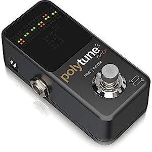TC Electronic POLYTUNE 3 NOIR Tiny Polyphonic Tuner with Multiple Tuning Modes and Built-In BONAFIDE BUFFER