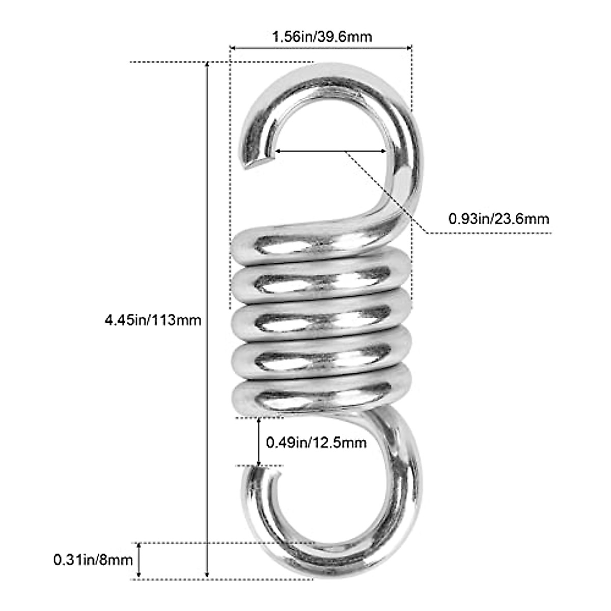 Heavy Duty Spring for Hammock Swing Chair Hanging Porch Suspension Hook,880lbs Weight Capacity