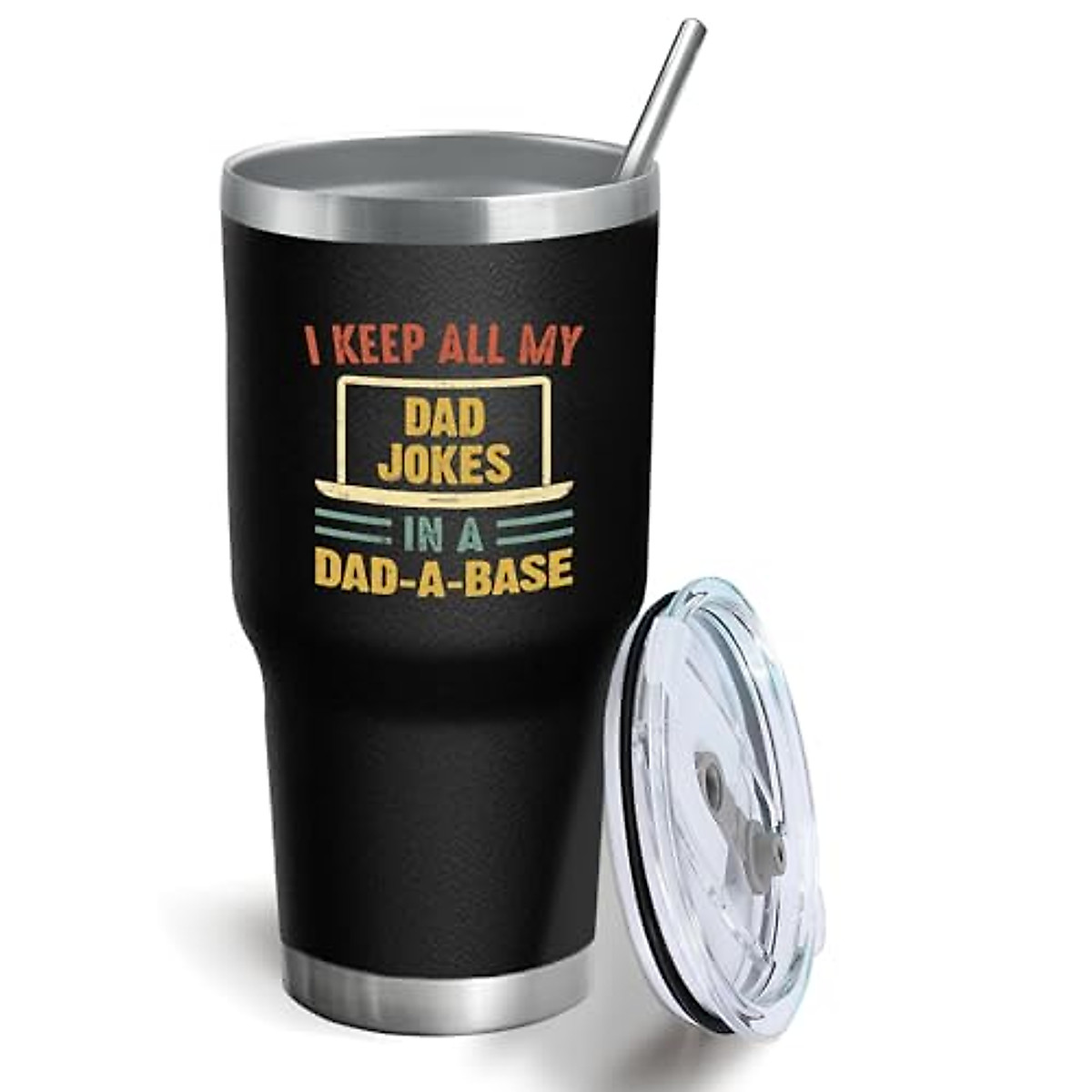 Vintage I Keep All My Dads Jokes In A Dads A Base Fathers Day Tumblers For Gym