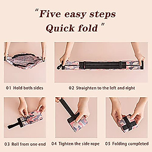 Plumeria Rubra Two Pieces Foldable Shopping Bag Portable Large Capacity Reusable Grocery Bag Daily Commuting Picnic Camping Storage Bag