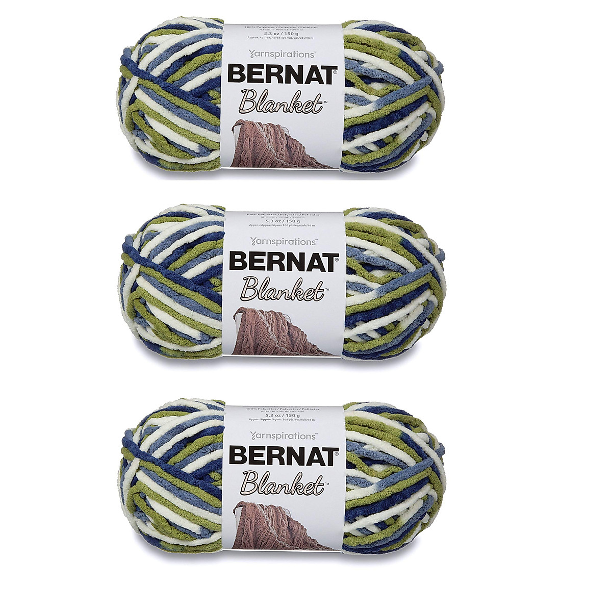 Bulk Buy: Bernat Blanket Yarn (3-Pack) Oceanside 161200-103