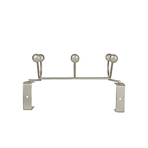 Spectrum Diversified Windsor Over The Door 3-Hook Rack, Satin Nickel