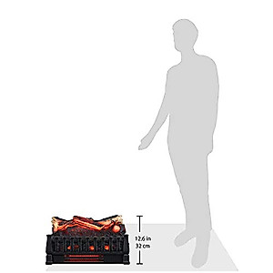 Duraflame DFI030ARU Infrared Quartz Set Heater with Realistic Ember Bed and Logs, Black