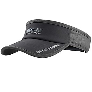 NGN - Sport Mesh Running Visor | Triathlon Visor | Run Sun Visor for Men & Women | Also for Golf, Tennis & Performance Sports Gray