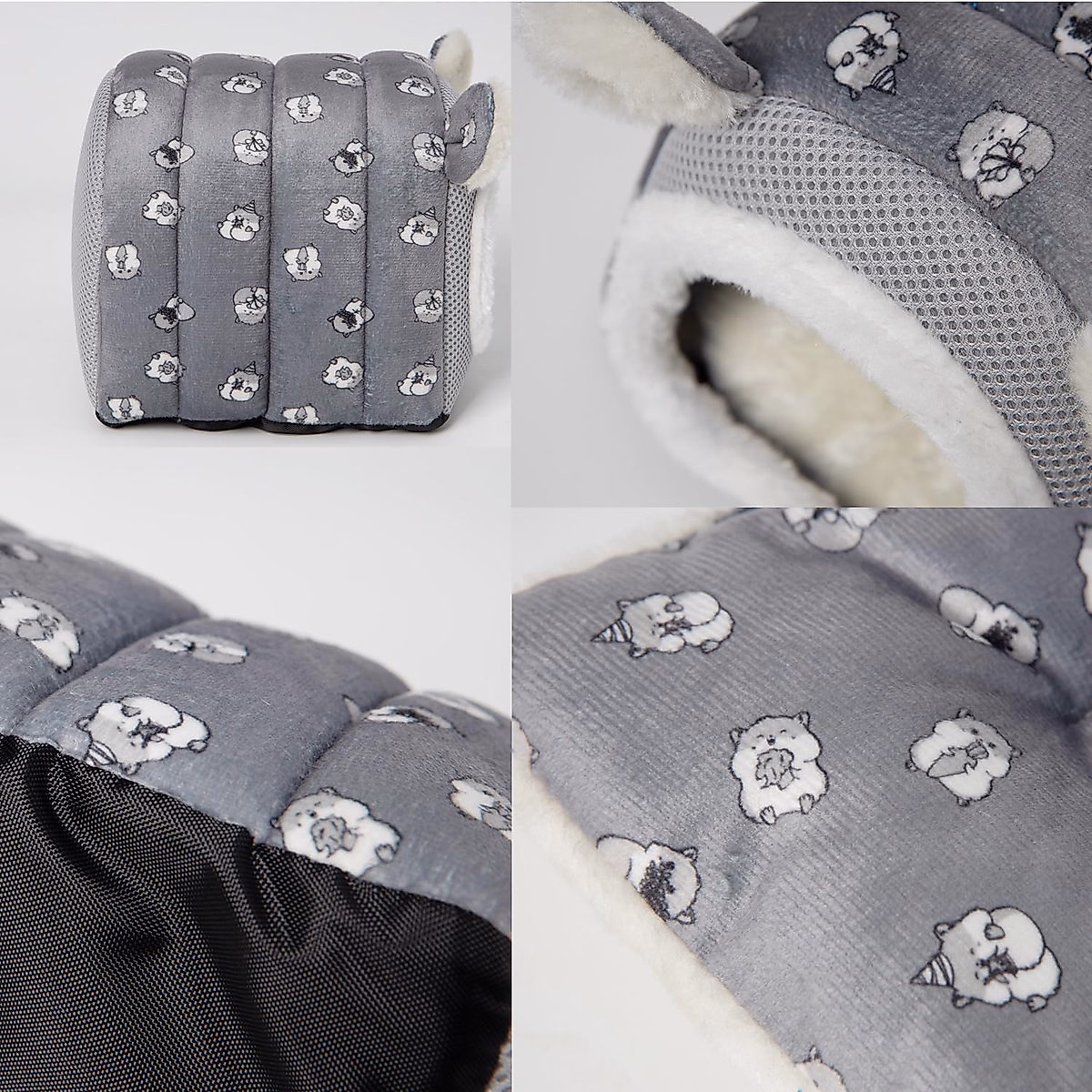 YUANST Hedgehog Bed Cave Nest Hideout, Hamster Guinea Pigs Small Animals Cage Supplies Warm House (Grey)