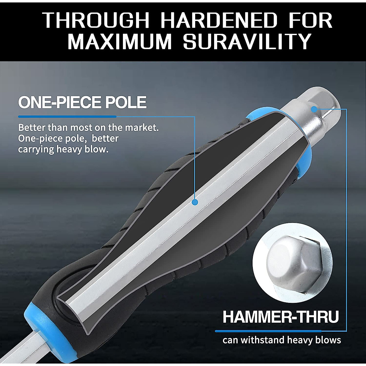 Sunplux 12-Piece Magnetic Screwdriver Set, Heavy Duty Screwdriver Set Go-Thru Steel Blades, High Torque 6 Phillips & 6 Flat Head Tips Screwdrivers Set with Case