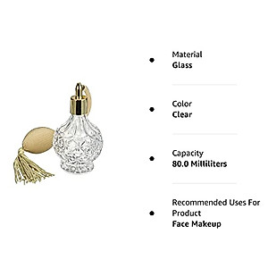 Clear Crystal Vintage Perfume Bottle Glass Container Atomizer Long Spray Makeup