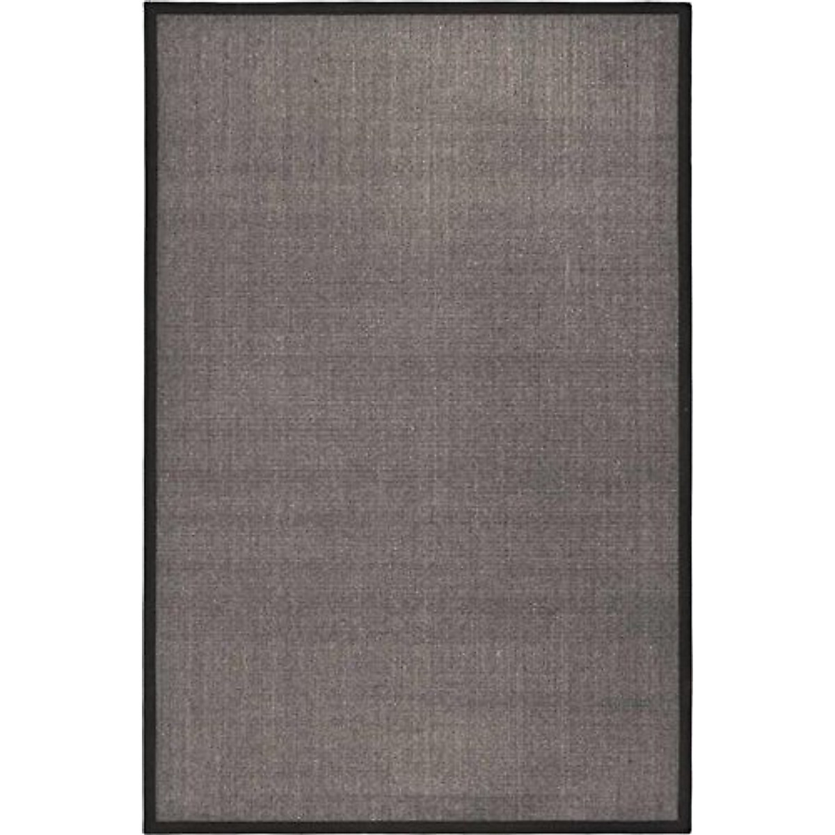 SAFAVIEH Natural Fiber Collection 2' x 3' Charcoal / Charcoal NF441D Border Sisal Accent Rug