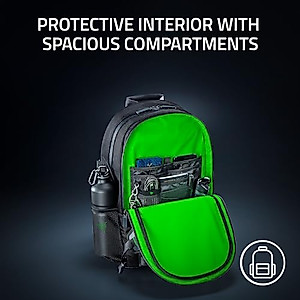 Razer Rogue v3 16" Gaming Laptop Backpack: Travel Carry On Computer Bag - Tear and Water Resistant - Mesh Side Pocket - Fits 16 inch Notebook - Chromatic