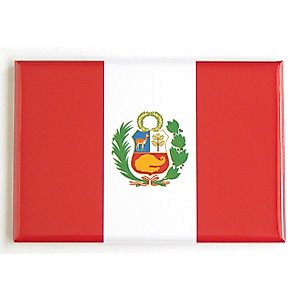 Flag of Peru Fridge Magnet (2 x 3 inches)
