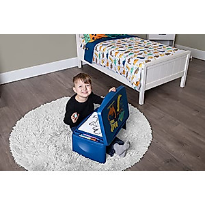 Baby Boom Funhouse Dinosaurs Kids Lap Desk with Storage - Folding Lid & Collapsible Design - Portable for Travel or use in Bed at Home - Great for Writing, Reading, Blue, 1 Count