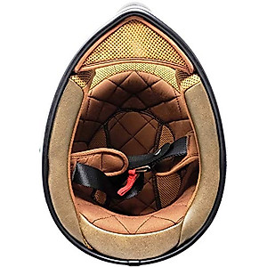 GDM Rebel Retro Vintage Motorcycle Helmet Sahara Package (Large)