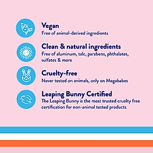 Megababe Daily Deodorant - The Smoothie Deo with Coconut & Fruit Enzymes | 72 hour Odor Protection | Aluminum-Free, All Natural | Free from Parabens, Sulfates & Phthalates | 2.6 oz