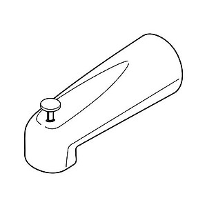 Delta Faucet RP36497 Tub Spout for Pull-Up Long Diverter, Chrome,.5, 0.5