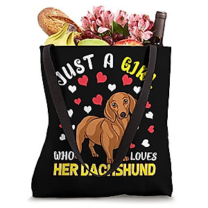 Dachshund Dog Pup Mama Mom Women Girl Love Wiener Dog Tote Bag