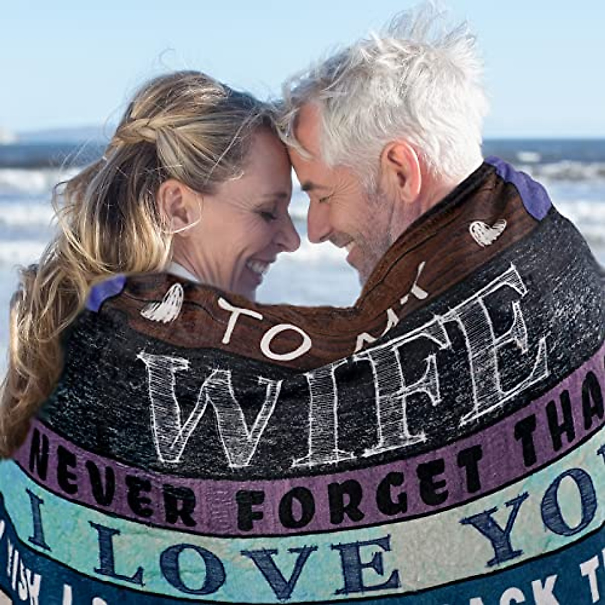 Yiyhuxf Best 50th 15th 10th 5 Year 3rd Wedding Birthday Gifts for Wife for Her Throw Blanket 60"x50"