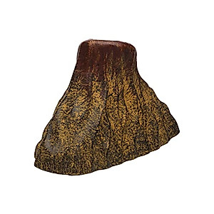 Plecoceramics Aqaurium Volcano Ceramic Decoration, Hideout Log Ornament Hiding Place for Plecos Cichlids Betta Fish