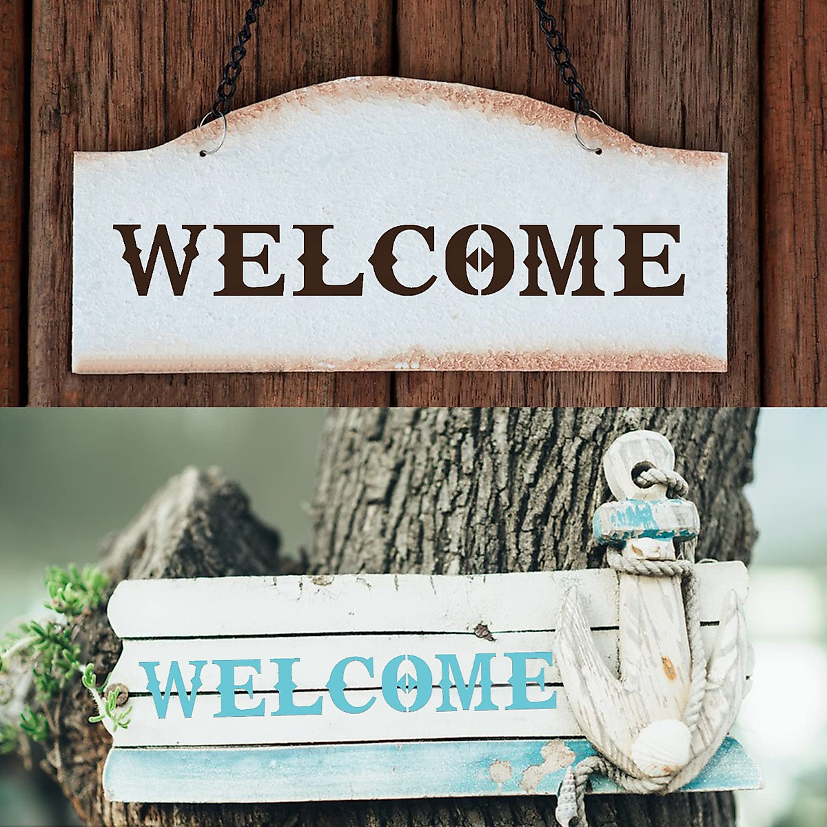 DZXCYZ 4 Inch Letter Stencils and Numbers, 38 Pcs Alphabet DIY Craft Stencils, Reusable Plastic Drawing Templates for Painting on Wood, Wall, Fabric, Rock, Floor, Signage, Door Porch