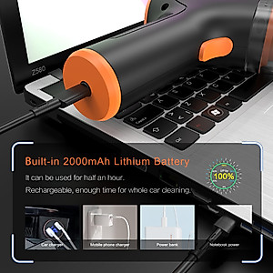 Tidyblus Mini Vacuum Cleaner,3 in 1 Portable Handheld Vacuum Cleaner Cordless Rechargeable,with Great Suction 120W High Power Duster Small Wireless for Car,Office and Home Cleaning