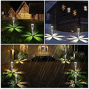 Solar Pathway Lights 6 Pack LED Waterproof Solar Outdoor Landscape Lighting Bright Solar Lights Outdoor Up to 12 Hrs Long Last Solar Garden Lights Solar Power Walkway Light for Patio Yard and Pathway
