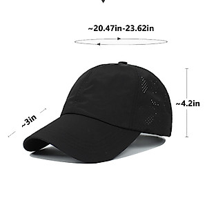 LITSSIN Workout Hats for Men Women 2 Packs, Quick Dry Fit Hat Athletic Mesh Running Hat for Hiking Fishing |UPF 50+