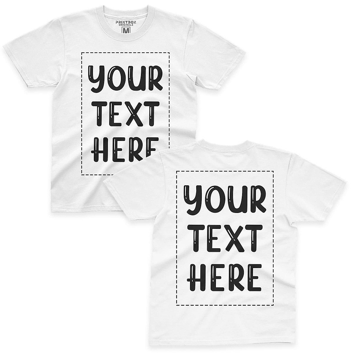 Personalized Shirts for Children, Custom T Shirt for Kids, Boys Custom Tshirt Girls Front & Back Printing White