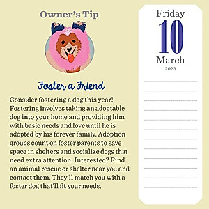 Dog Trivia Page-A-Day Calendar 2023: Dog Quotes, Dog Jokes, True or False, Owner's Tips, Famous Dogs, Know Your Breeds, and More!